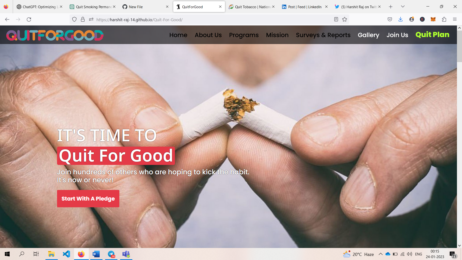 GitHub - Harshit-Raj-14/Quit-For-Good