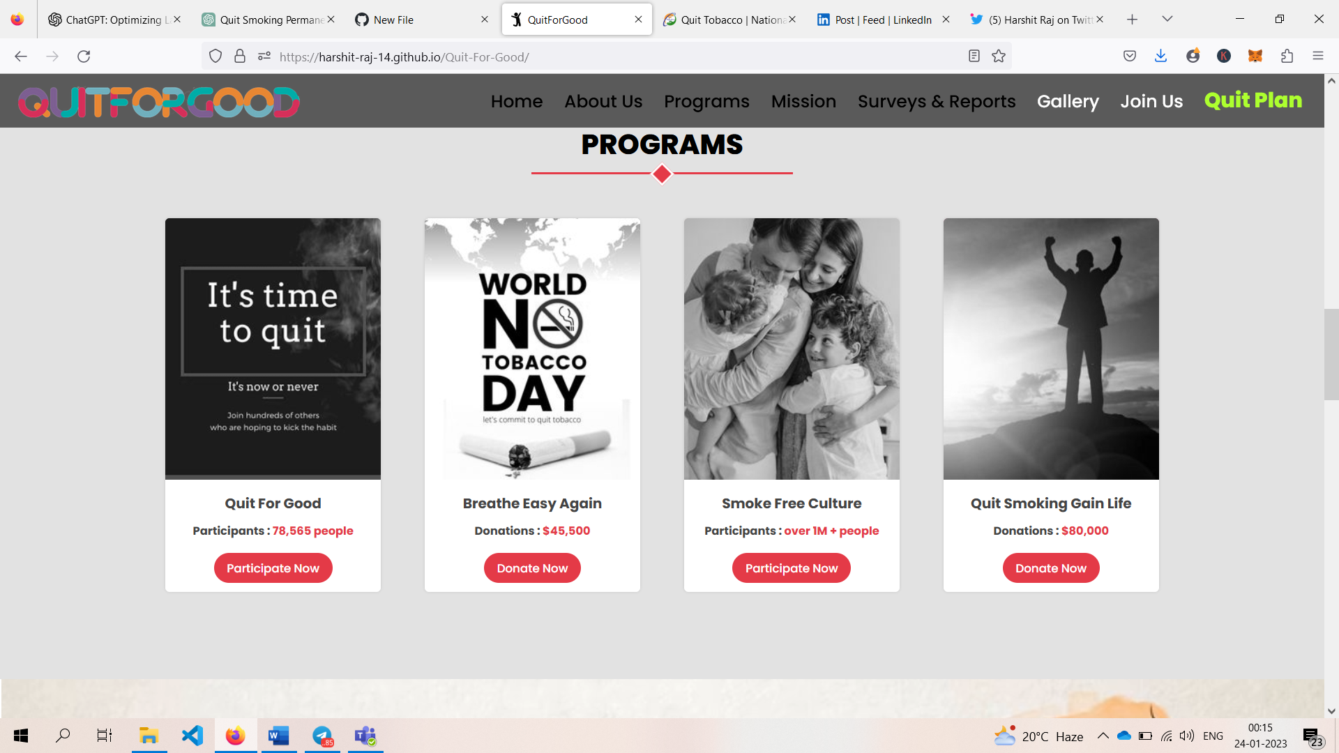 GitHub - Harshit-Raj-14/Quit-For-Good