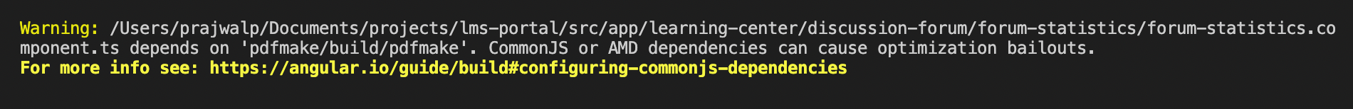 Warnings With Configuring Commonjs Dependencies Angular 12 · Issue 2388 · Bpampuch Pdfmake