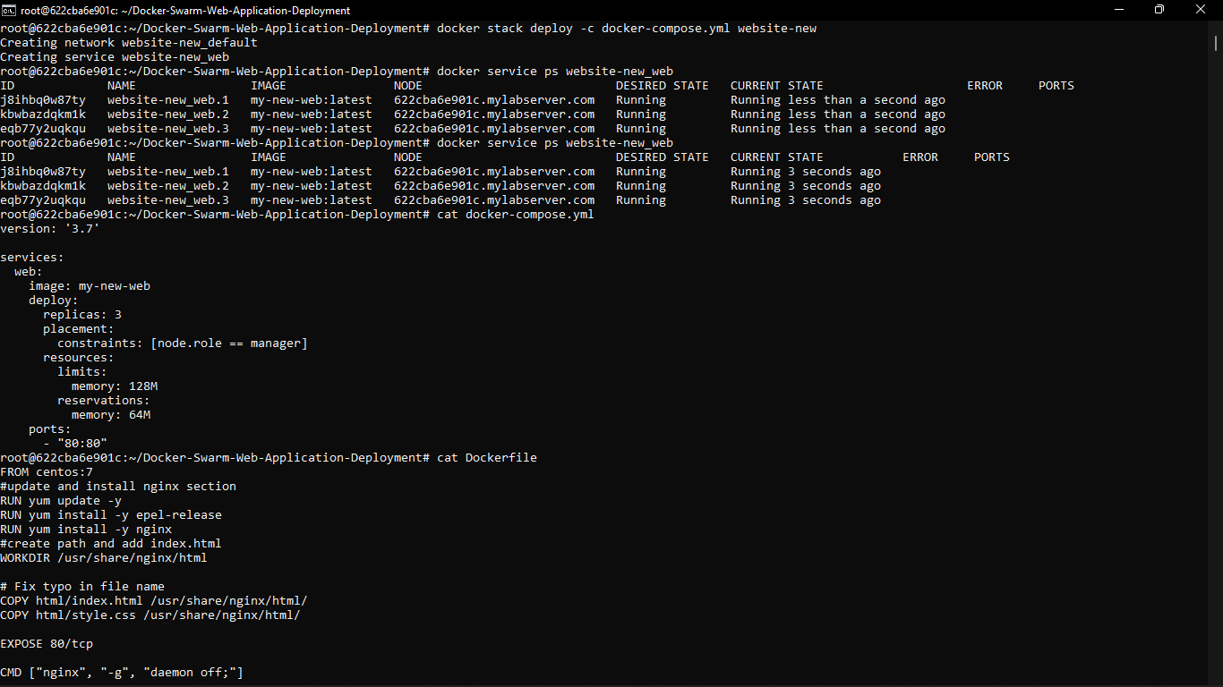 GitHub - sanket363/Docker-Swarm-Web-Application-Deployment