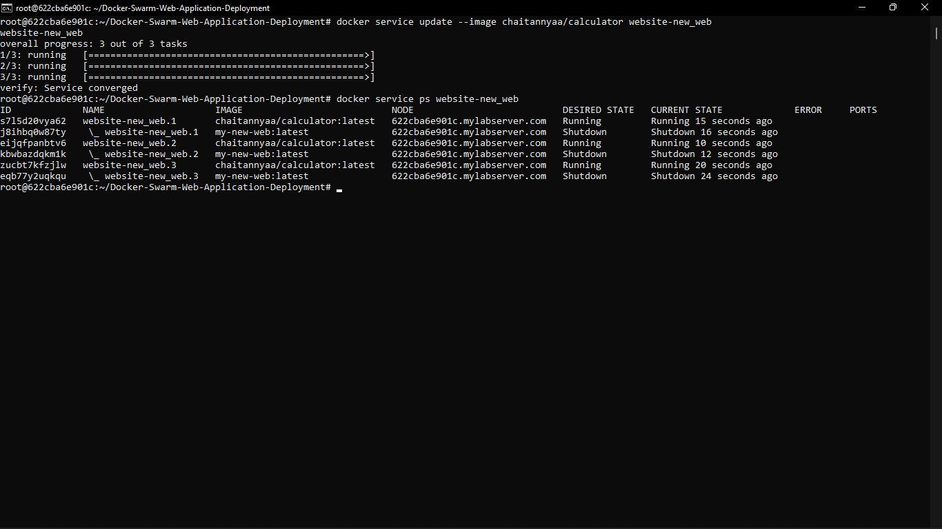 GitHub - sanket363/Docker-Swarm-Web-Application-Deployment