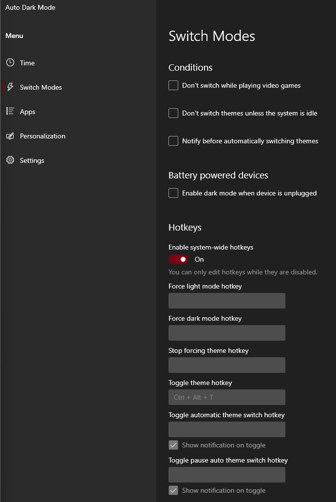 More user-friendly Hotkeys assignment User interface · Issue #702 · AutoDarkMode/Windows-Auto ...