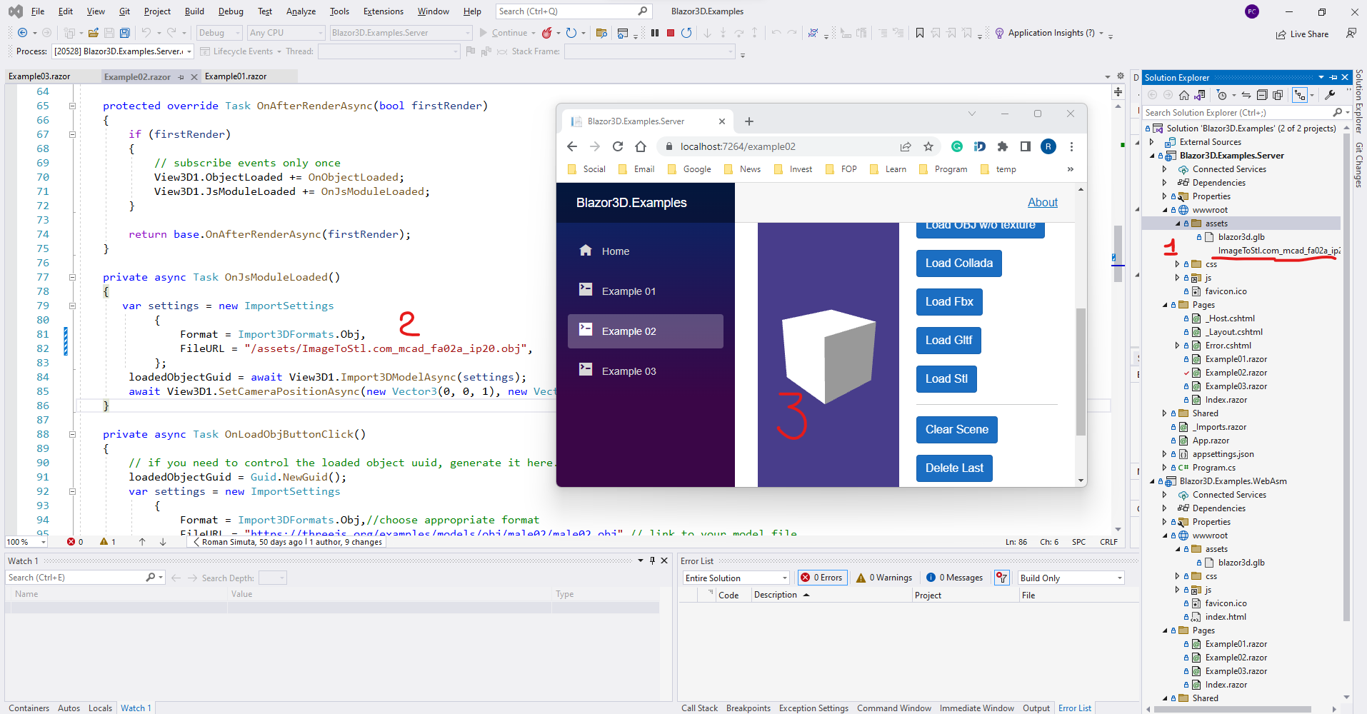 Load Local Files · Issue #11 · HomagGroup/Blazor3D · GitHub