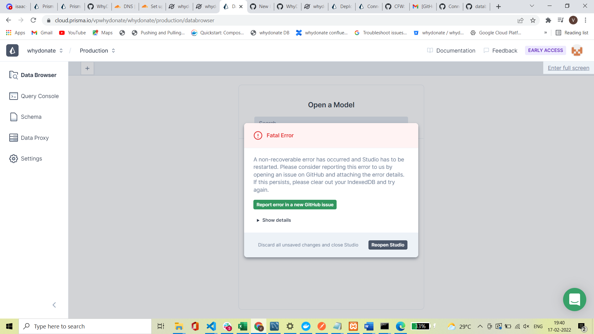 Issue while loading database · Issue #857 · prisma/studio · GitHub
