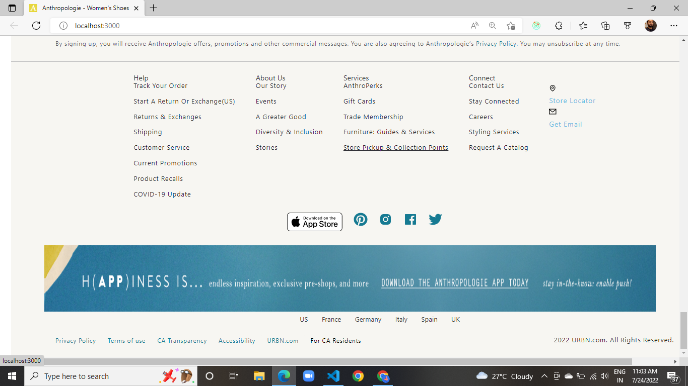 GitHub - bpn1604/Anthropologies-clone: Anthropologie is an American clothing retailer with ...