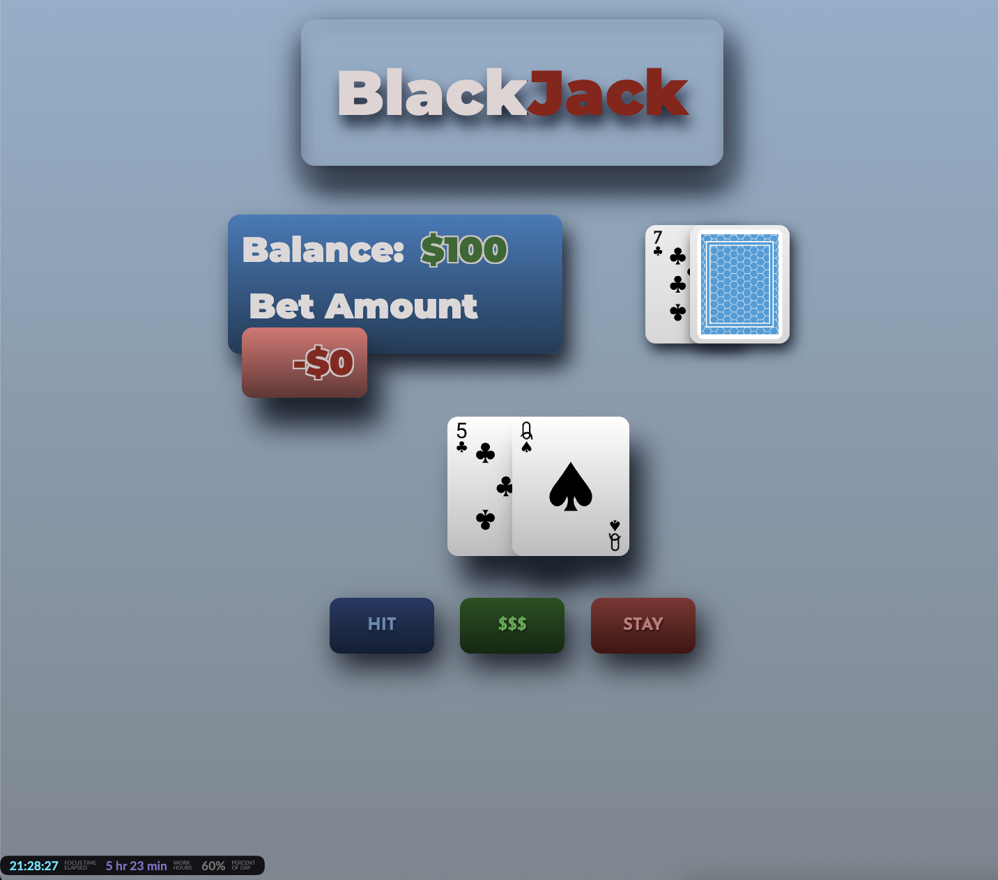 GitHub - officialmusto/blackjack21