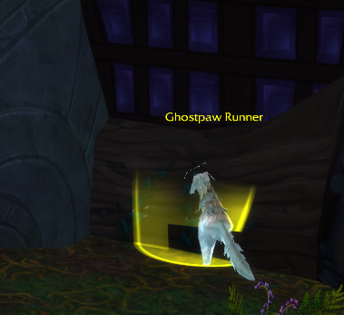 [Ashenvale] (The Shrine of Aessina) Ghostpaw Runner stuck inside house wall and not moving ...