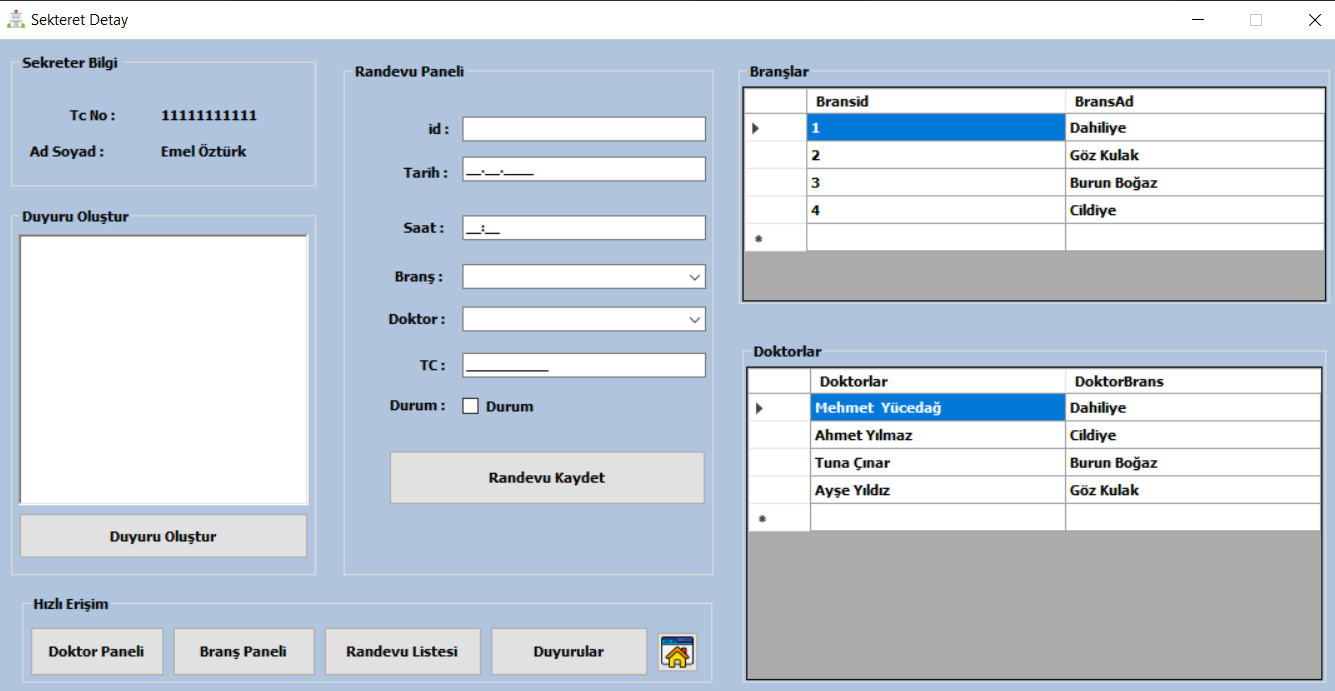 GitHub - Muratsaaglam/Mini-Hastane-Otomasyonu: A hospital automation was made using Microsoft ...