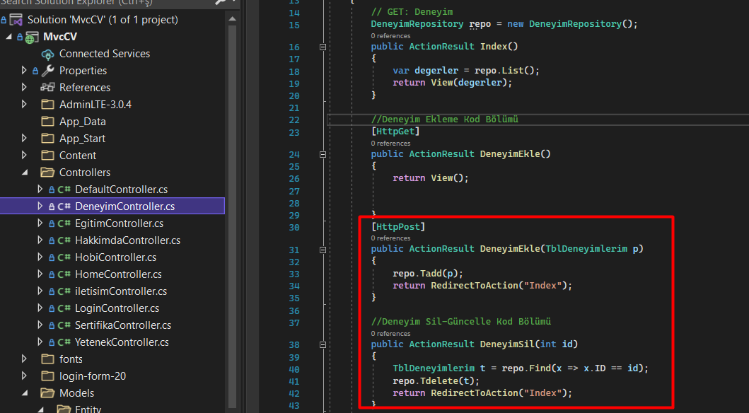 GitHub - Muratsaaglam/Portfolio-Website-MVC: C# Alt Yapısı ile Birlikte ...