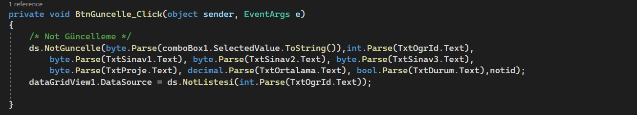 GitHub - Muratsaaglam/Mini-Okul-Not-Otomasyon: C# - SQL kodlama ile ...
