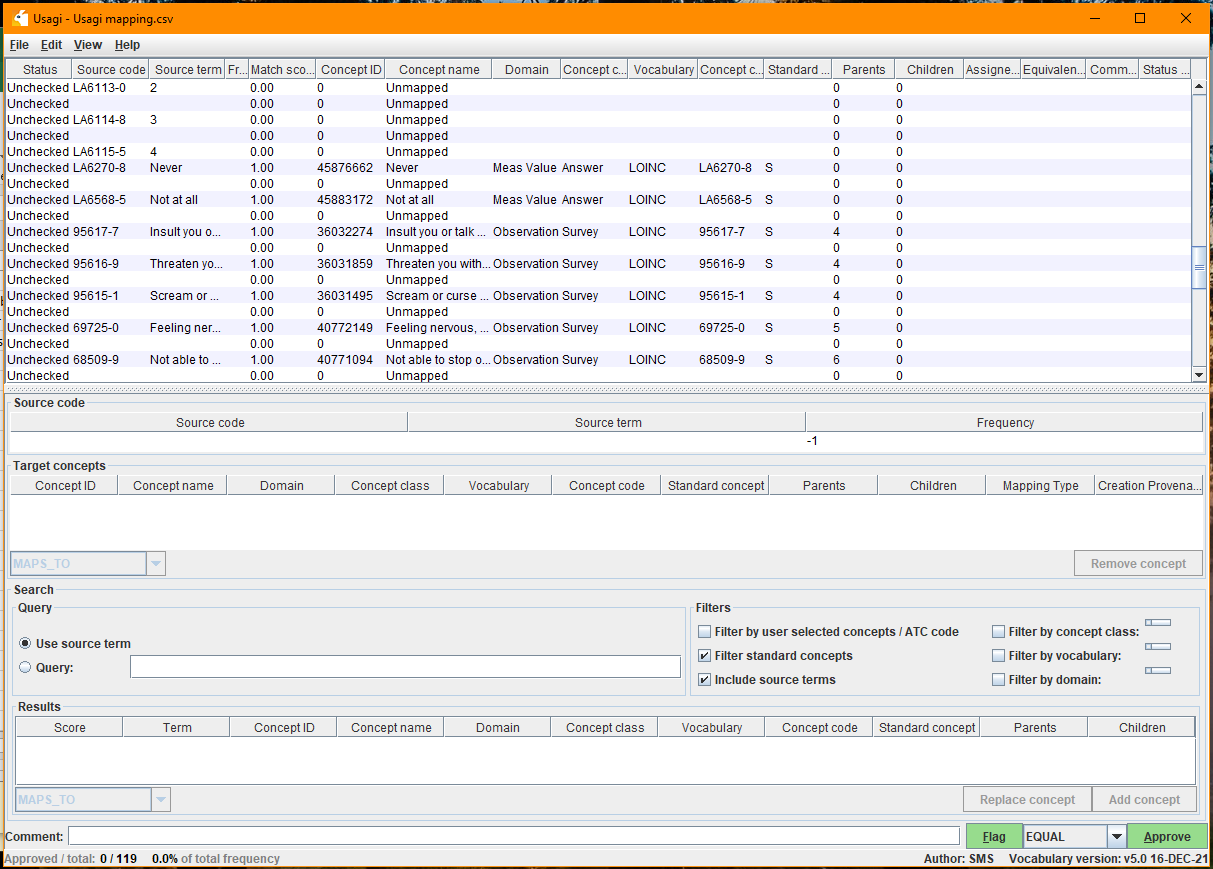 LOINC Codes 'unmatched' but they are in vocab v5 from Athena · Issue #144 · OHDSI/Usagi · GitHub
