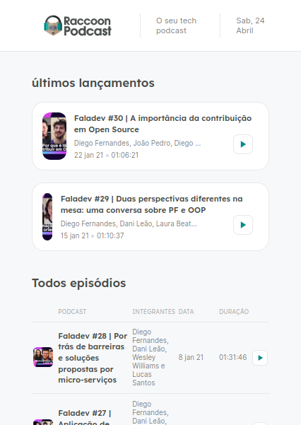 GitHub - gustavovaznet/app-raccoon: Raccoon Podcast