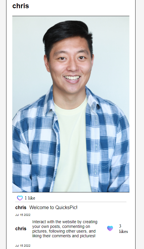 GitHub - ChrisPHong/QuicksPic: QuicksPic allows users to interact and socialize with others on ...