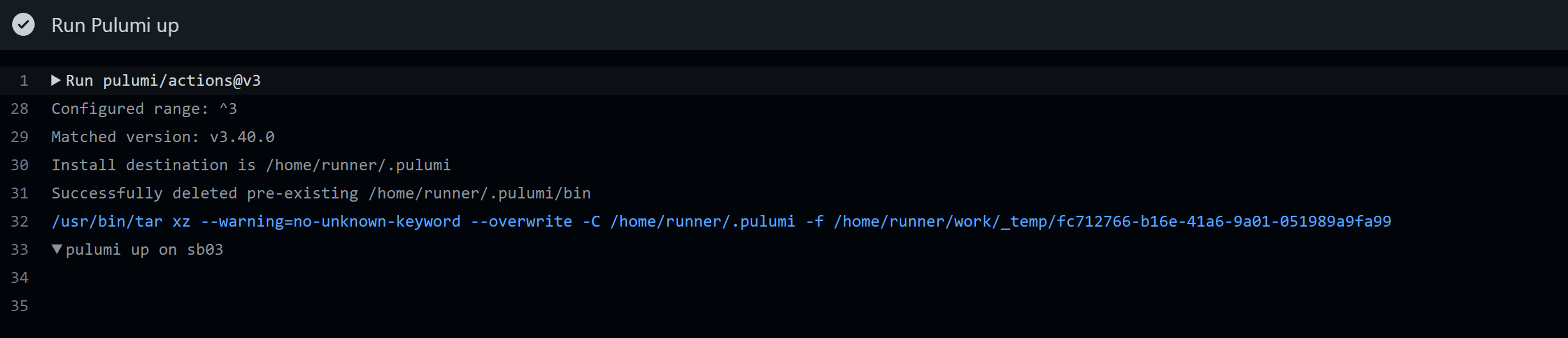 pulumi output are not display during pulumi up · Issue #731 · pulumi/actions · GitHub