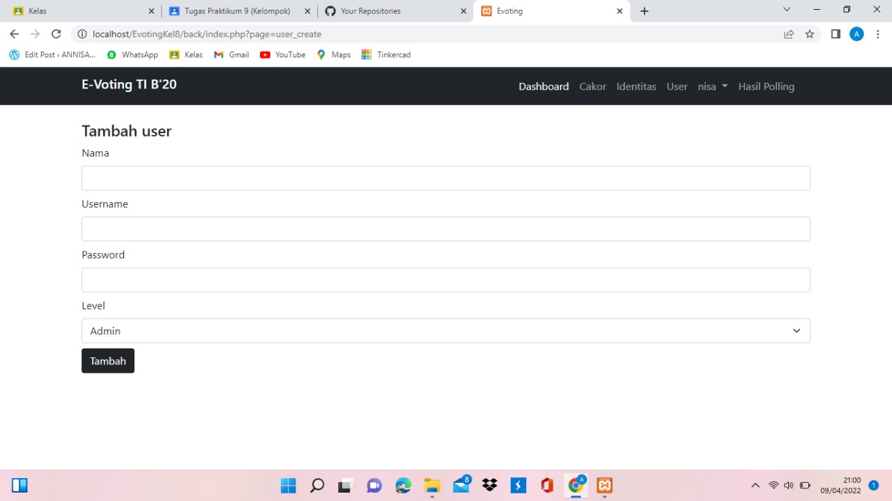 GitHub - Praktikum-PBW/4b-projek-8-evoting