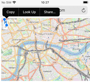 Leaflet 1.7.1 causes map elements (such as the zoom control) to be selected on long-press on iOS ...