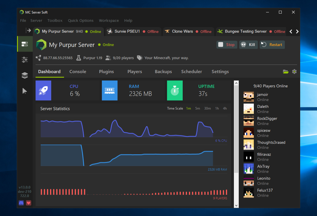 players tab · Issue #930 · MCSManager/MCSManager · GitHub
