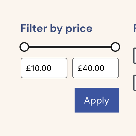 Filter by Price Inputs display differently in the editor vs front end ...