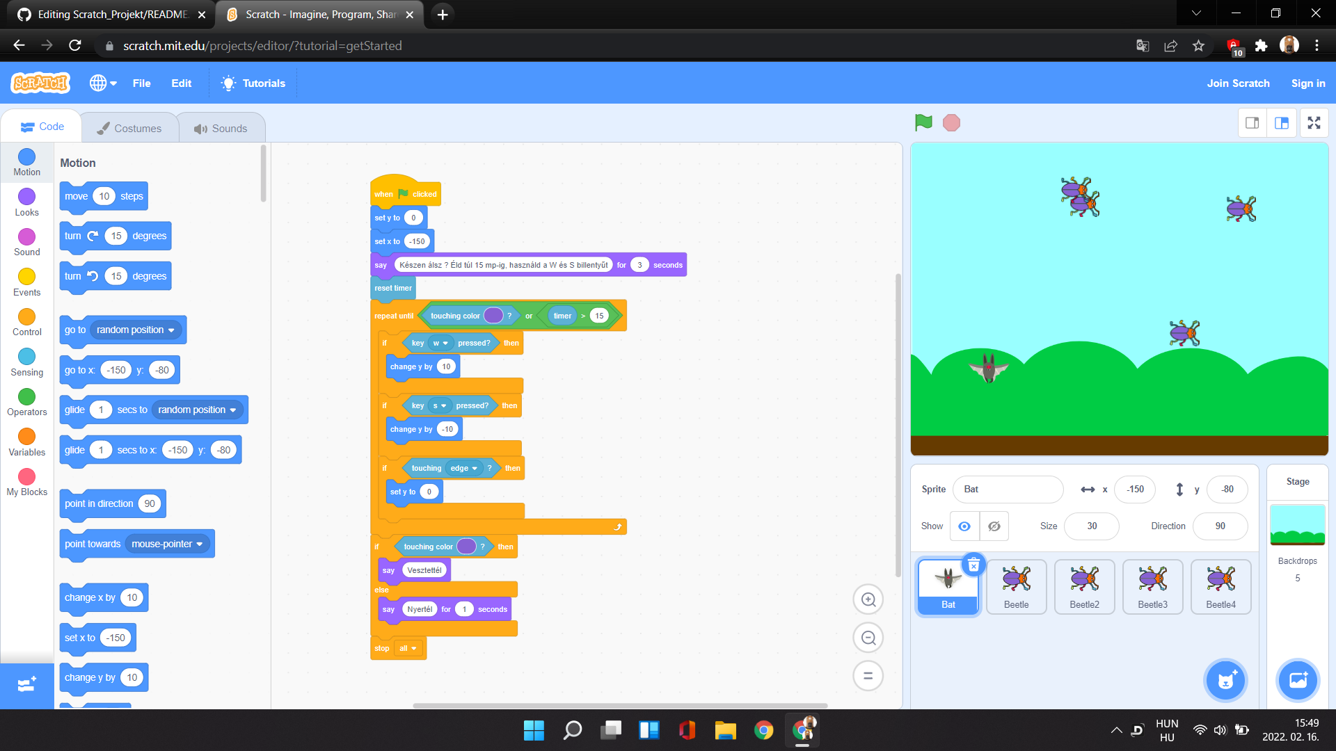 GitHub - Je-RICO-h/Scratch_Projekt: Házifeladat a Programozás 1 tárgyhoz 2022.02.27-edikei ...