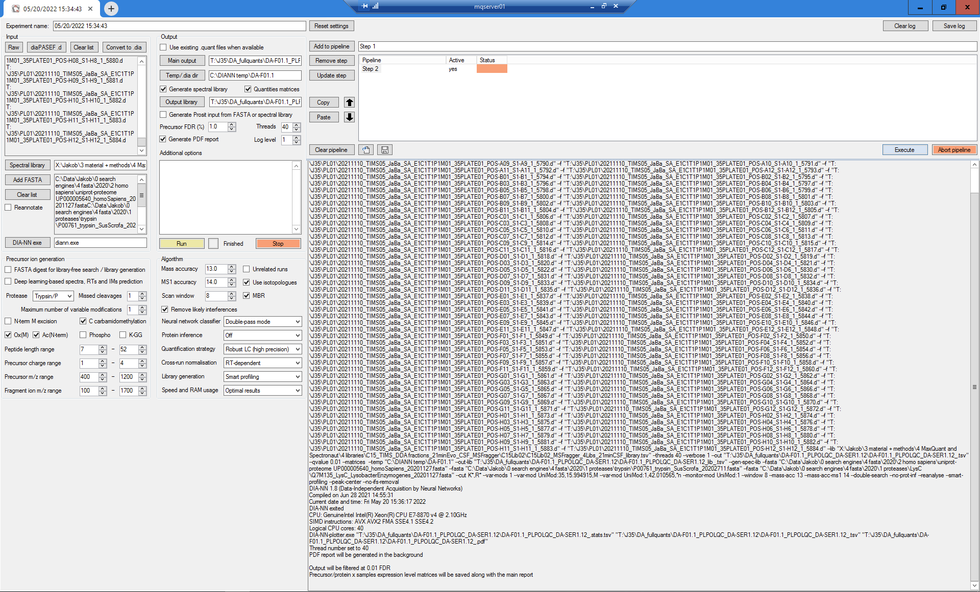 GUI: DIANN exits before search start · vdemichev DiaNN · Discussion #389 · GitHub