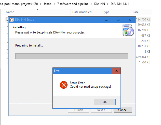 GUI: DIANN exits before search start · vdemichev DiaNN · Discussion #389 · GitHub