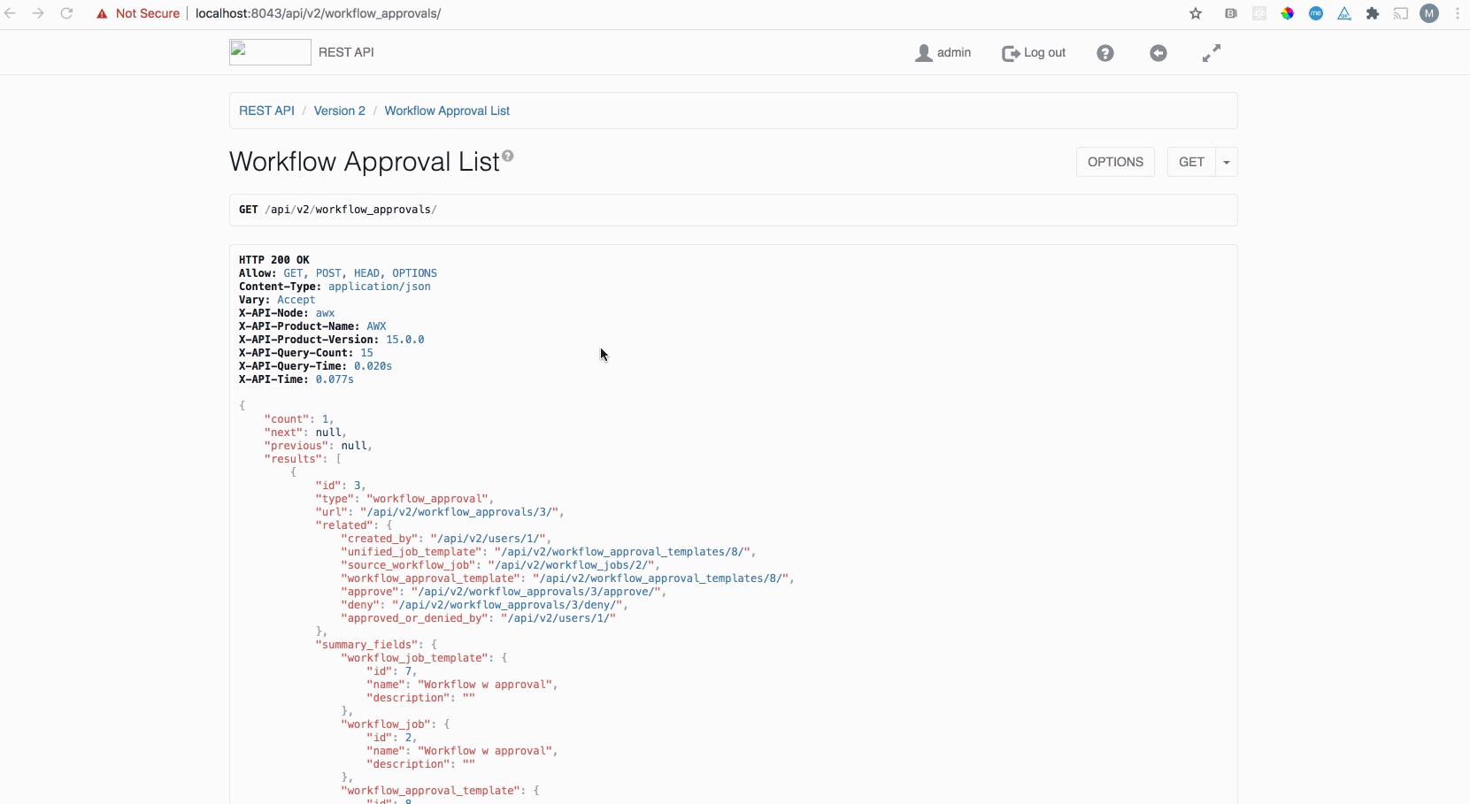 500 error when attempting to delete workflow approval · Issue #8305 · ansible/awx · GitHub