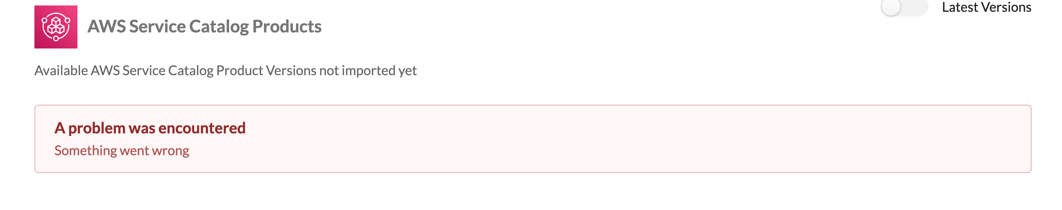 [Bug] Available AWS Service Catalog Product Versions not imported yet when adding RStudio ...