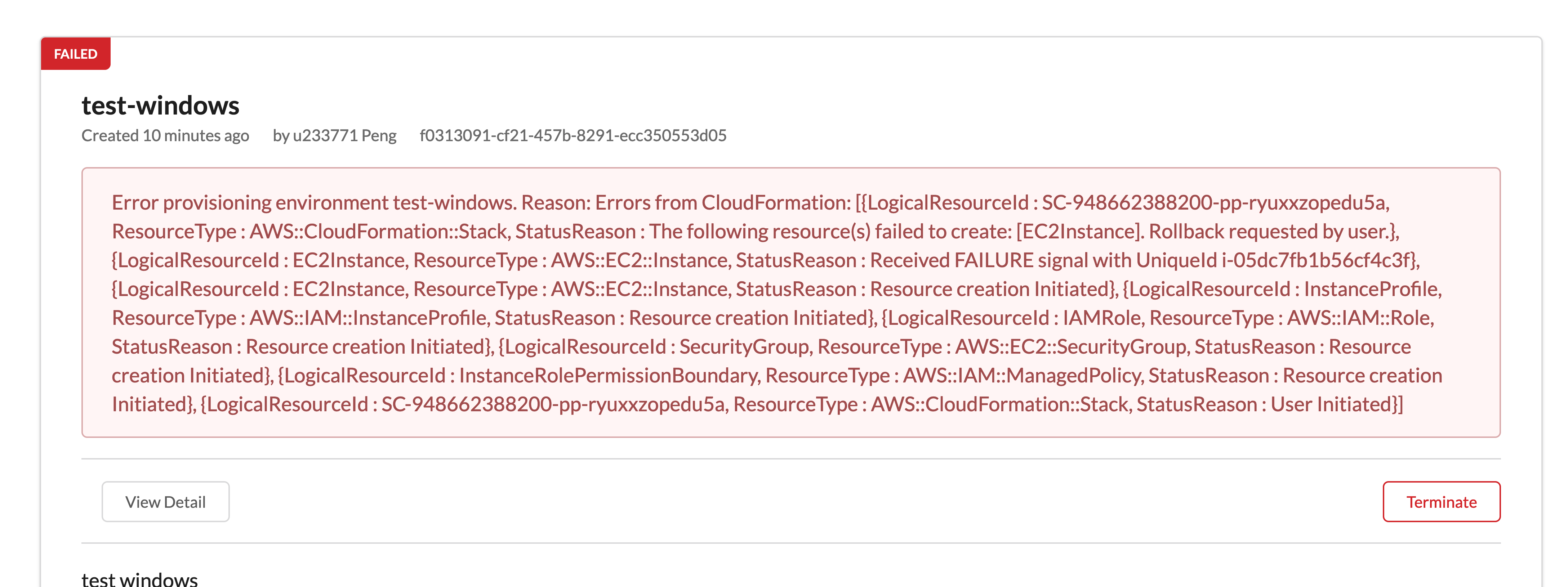 [Bug] Failed to start windows workspace · Issue #1144 · awslabs/service-workbench-on-aws · GitHub