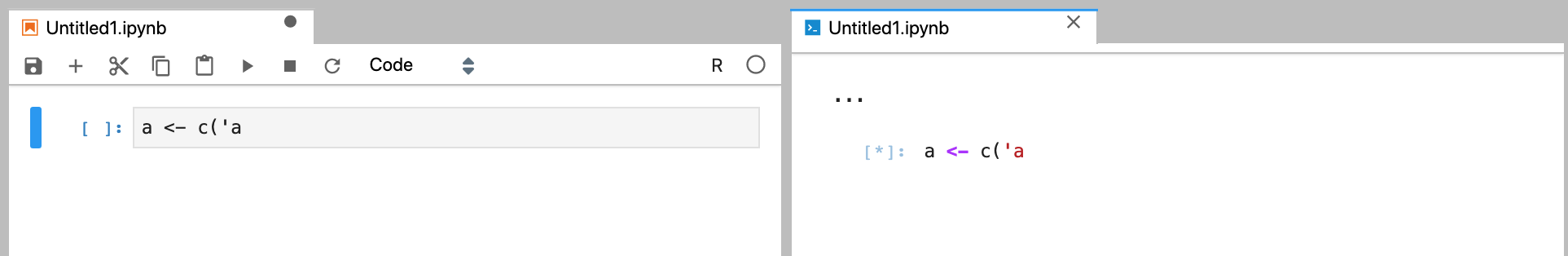 First time execution of action run-in-console fail for R kernel · Issue #6551 · jupyterlab ...