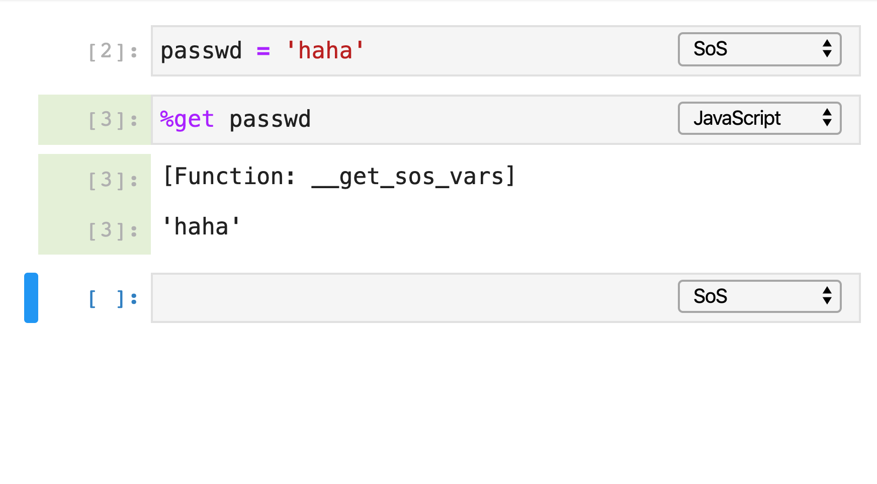Suppress output from %get and %put · Issue #2 · vatlab/sos-javascript · GitHub
