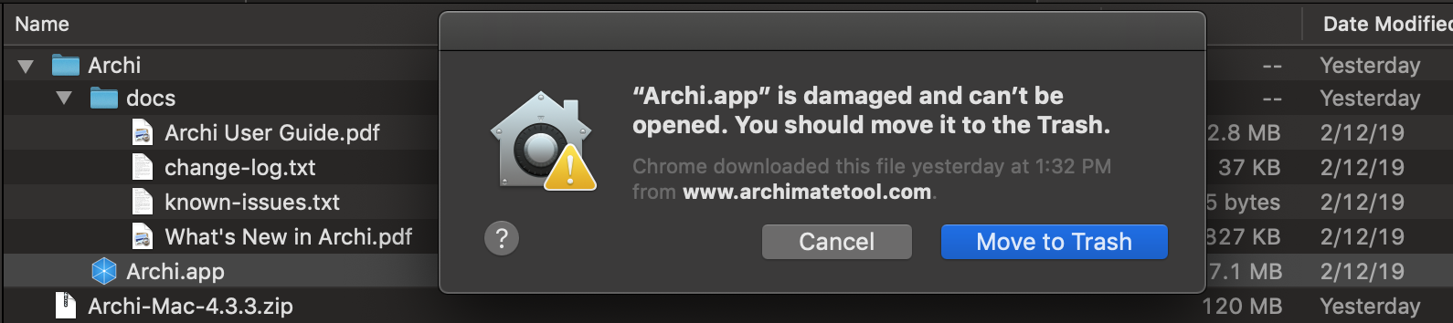 Tool fails to open on Mac · Issue #445 · archimatetool/archi · GitHub