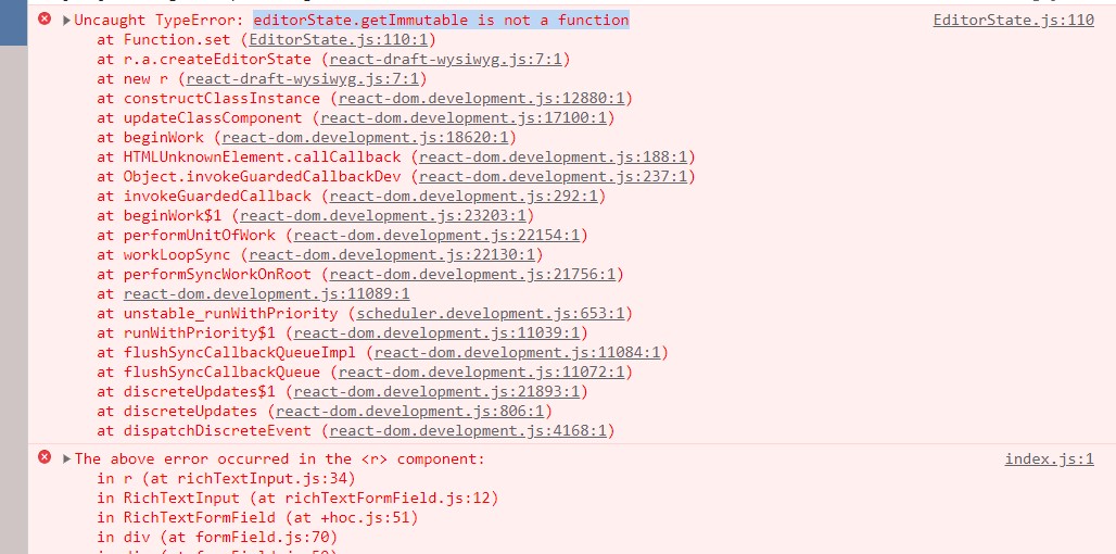 editorState.getImmutable is not a function · Issue #1259 · jpuri/react-draft-wysiwyg · GitHub