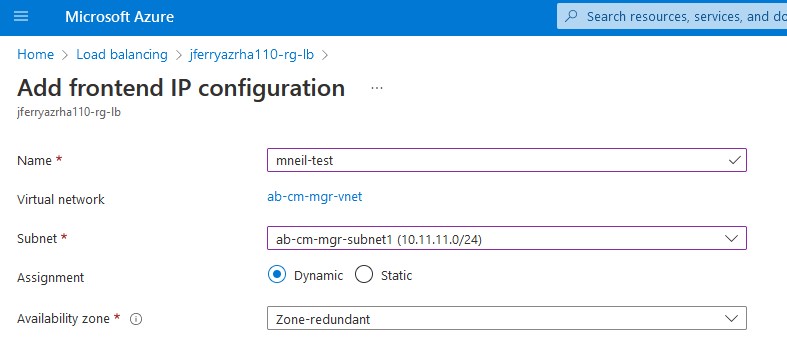 Availability zone info missing from "Add frontend IP configuration" screen shot · Issue #48 ...