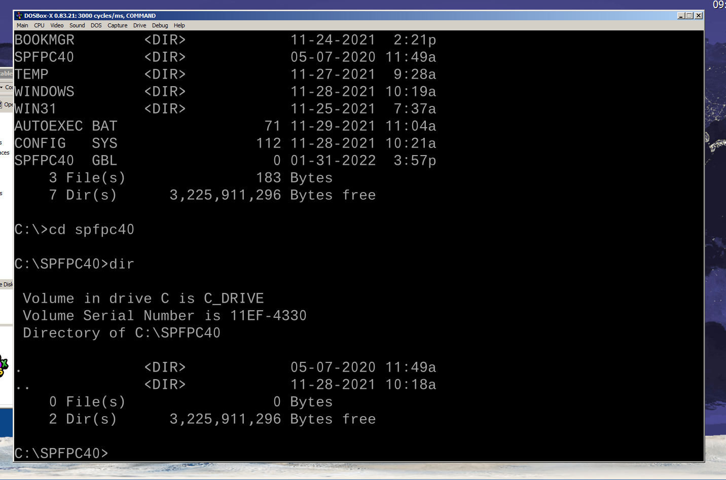 Sub directories and files not showing using DOSBox-x installation on ...