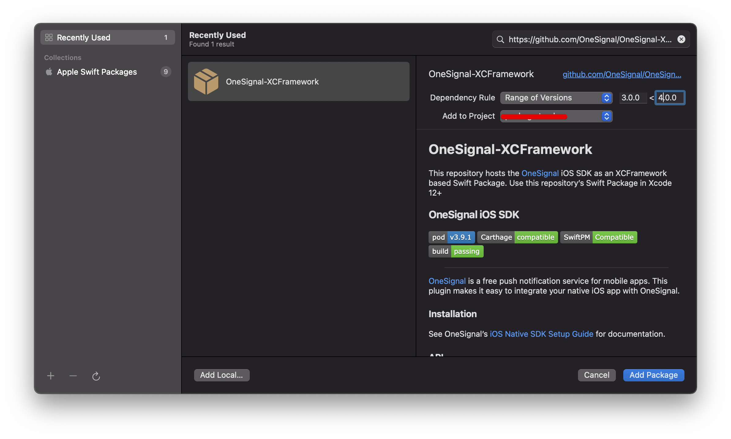 Package Resolution Failed · Issue 1027 · Onesignalonesignal Ios Sdk · Github