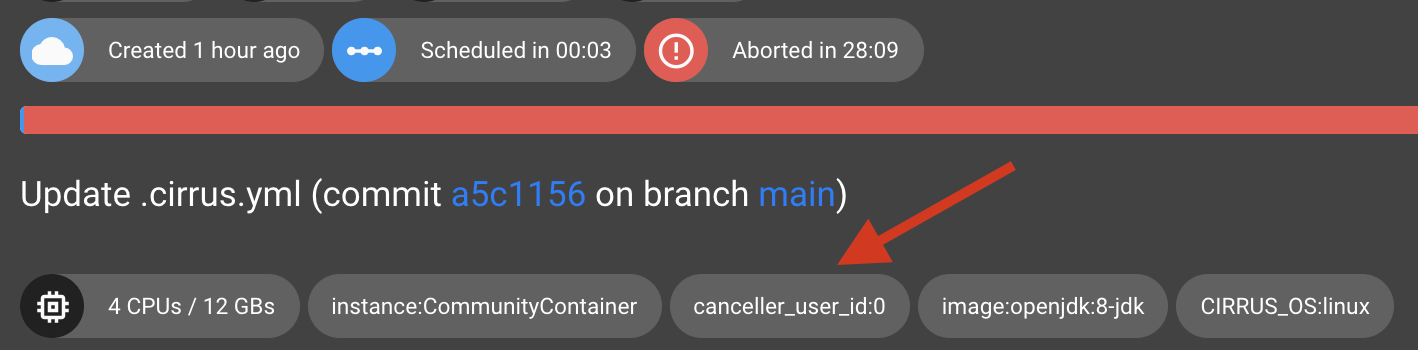 Don't show 0 user id · Issue #377 · cirruslabs/cirrus-ci-web · GitHub