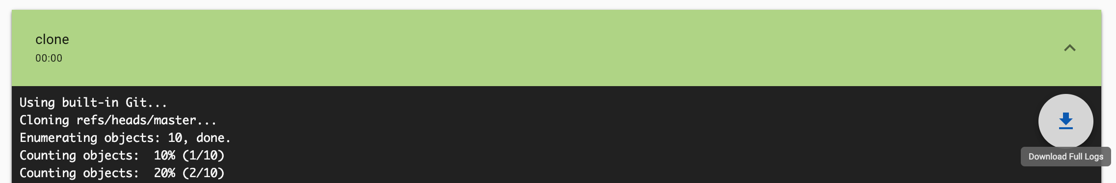 UX feedback on download logs button · Issue #130 · cirruslabs/cirrus-ci ...