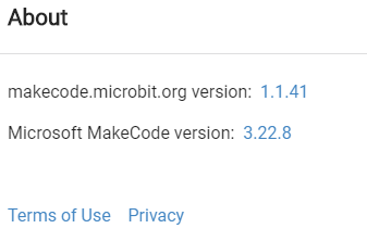Could the About dialog show the runtime version again? · Issue #1063 · microsoft/pxt-microbit ...