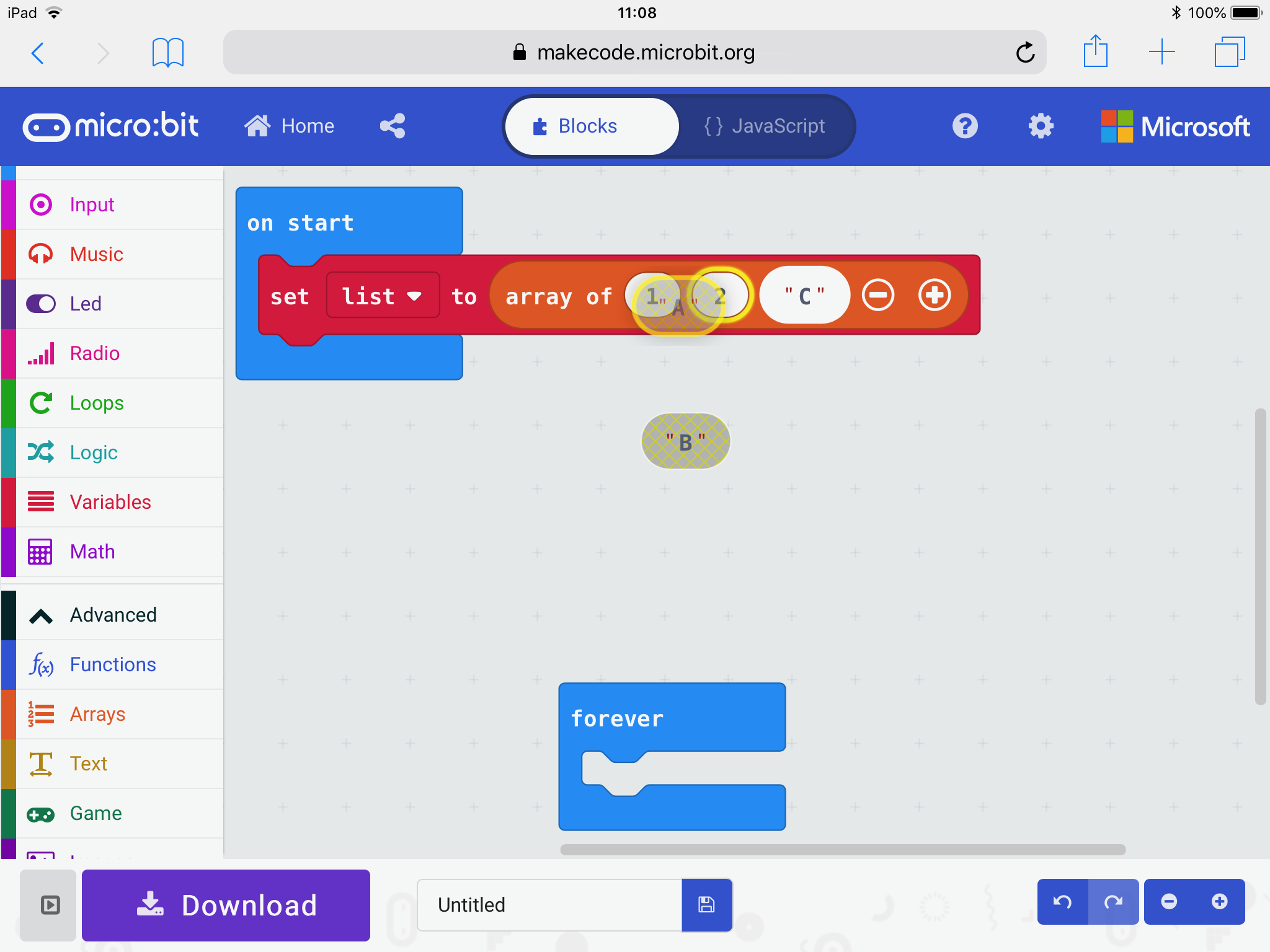 MakeCode crashes in iOS · Issue #1927 · microsoft/pxt-microbit · GitHub