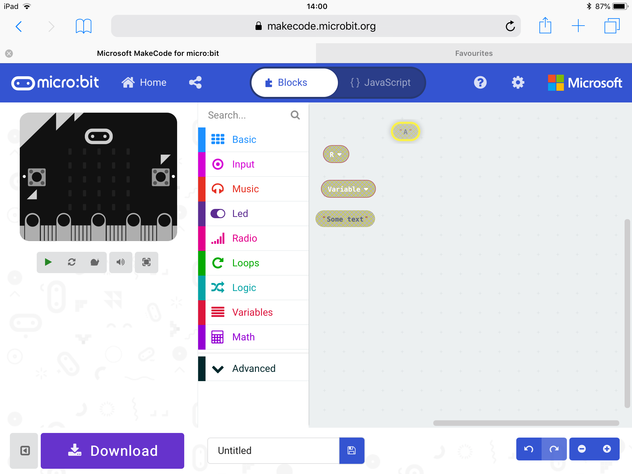 MakeCode crashes in iOS · Issue #1927 · microsoft/pxt-microbit · GitHub