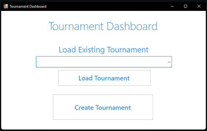 GitHub - NicholasRaynes/TournamentTracker: A tournament tracker desktop application, developed ...