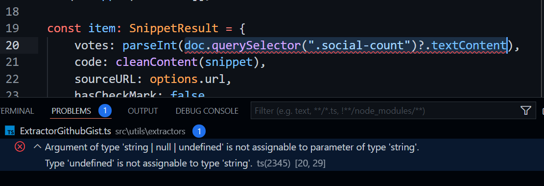 doc.querySelector(".social-count")?.textContent error · Issue #54 · hieunc229/copilot-clone · GitHub