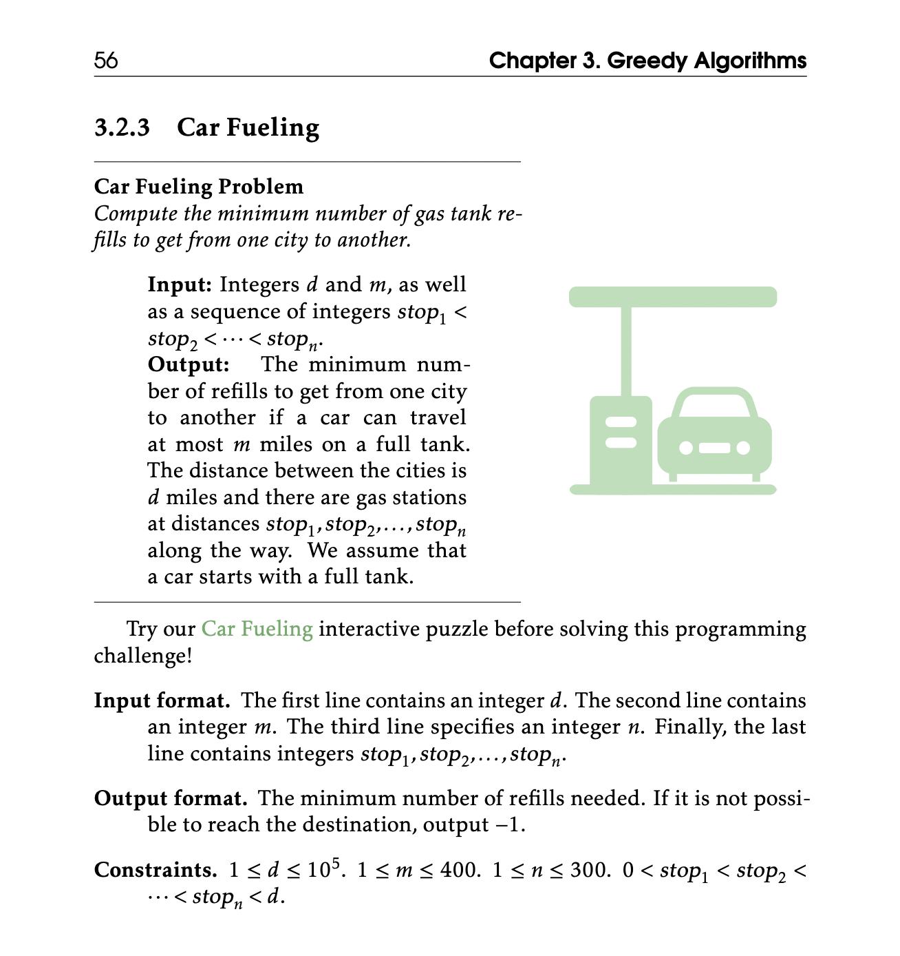 GitHub - alexjslone/CarFuelingProblem: Algorithmic Toolbox Course -Week3 CarFueling Problem