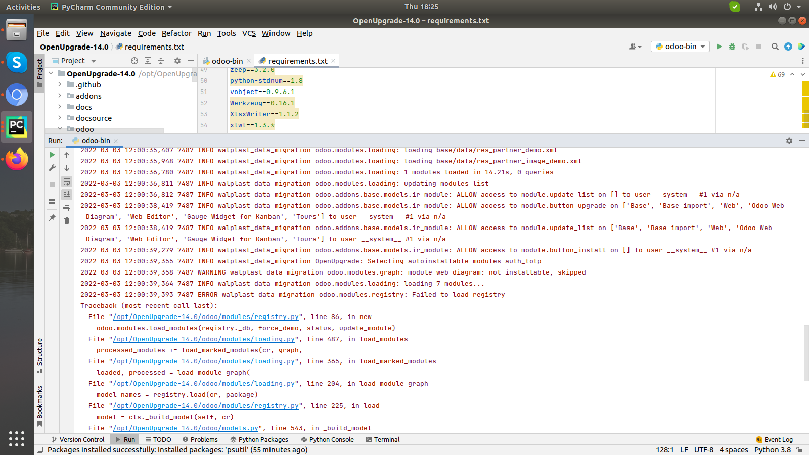 trying to data migration from odoo 13 to odoo 14 using openupgrade · Issue #3168 · OCA ...