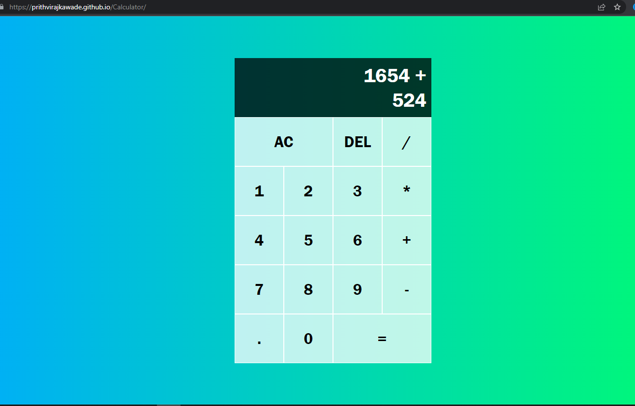 GitHub - PrithvirajKawade/Calculator