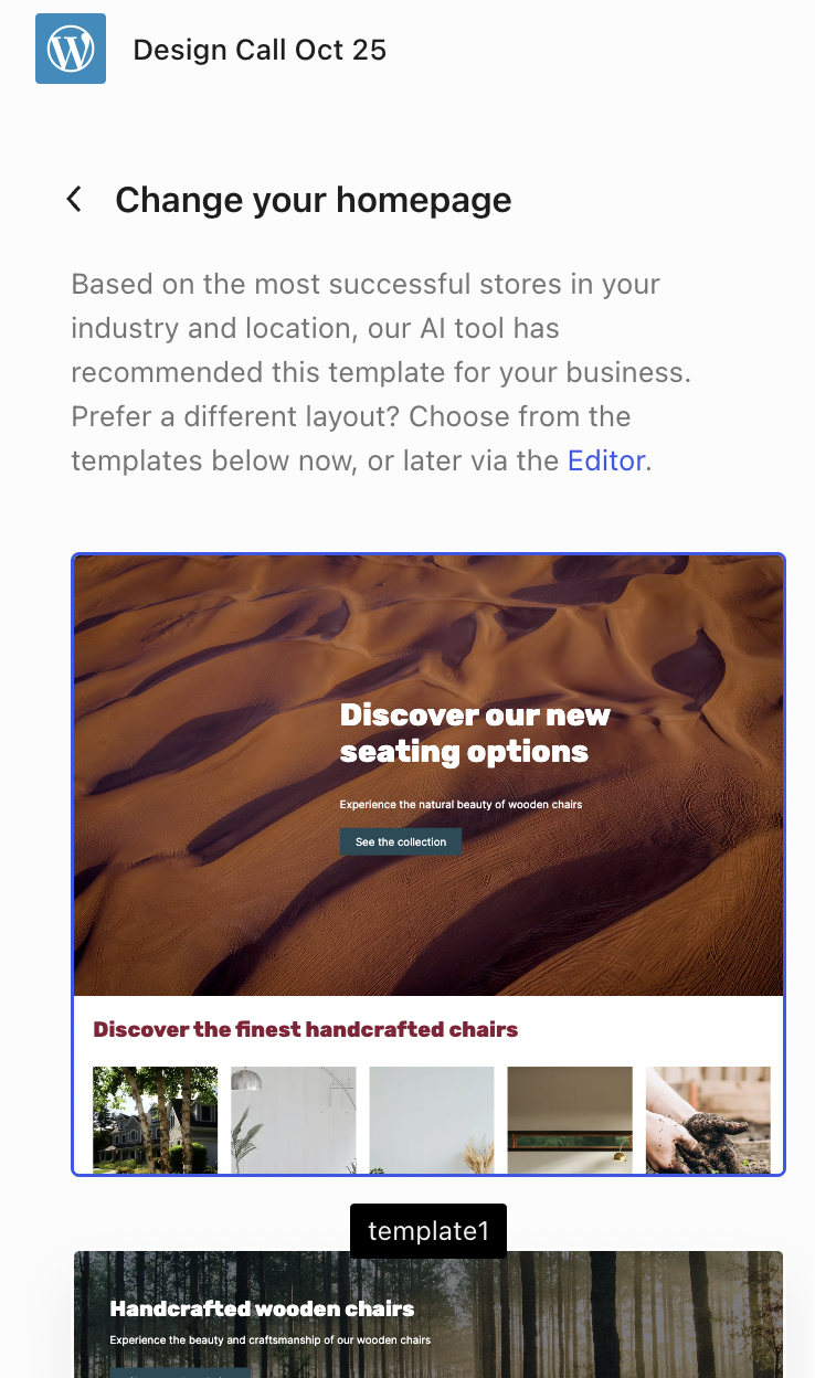 [CYS] Change the Homepage - Template label · Issue #41026 · woocommerce/woocommerce · GitHub