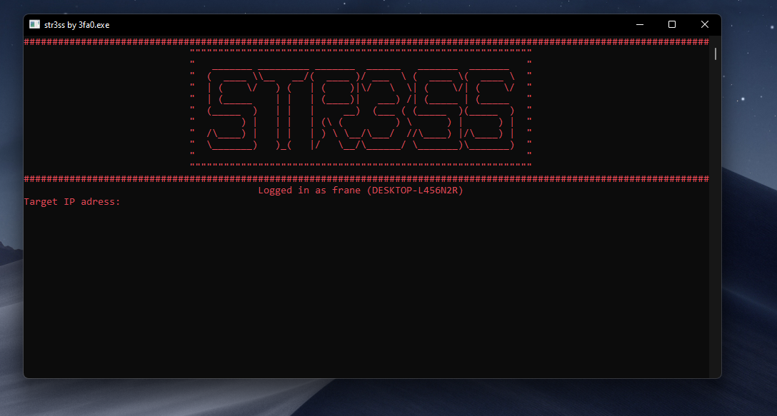 GitHub - franu5/3fa0-simple-str3ss: Ping Stresser