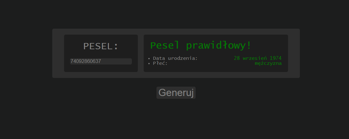 GitHub - Ralfmat/PESEL-generator