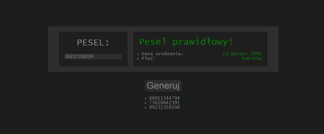 GitHub - Ralfmat/PESEL-generator
