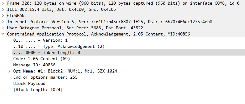 CoAP block2 responses are missing the token after first block response · Issue #8641 ...